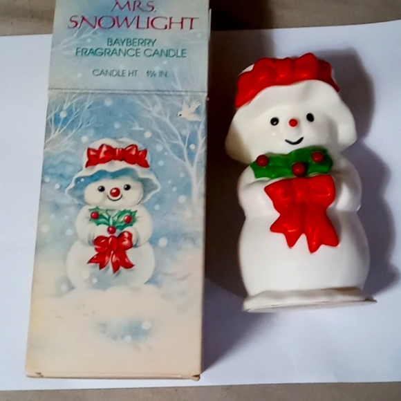 Avon | Holiday | Vintage 8s Avon Mrs Snow Light Bayberry Fragrance ...